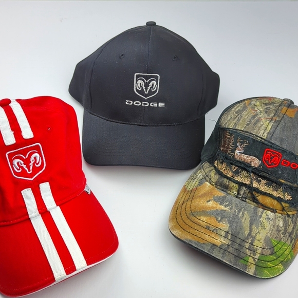 Dodge | Accessories | Dodge Motorsports Three Hat Bundle Adult Red Camo ...